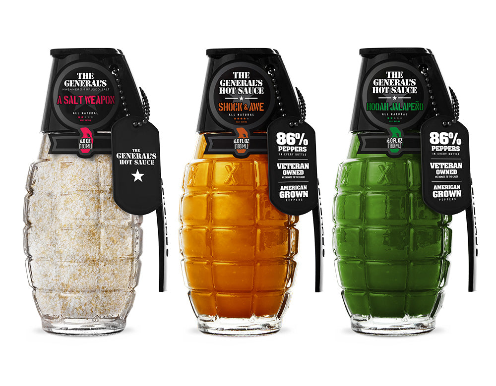 New! A Salt Squad 3-pack (6oz bottles) – The General's Hot Sauce